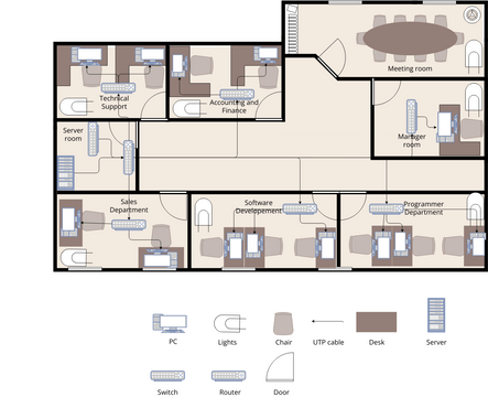 Office Building Layout | Visual Paradigm User-Contributed Diagrams ...