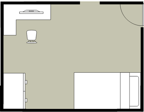 Single Bedroom Layout | Visual Paradigm 社區